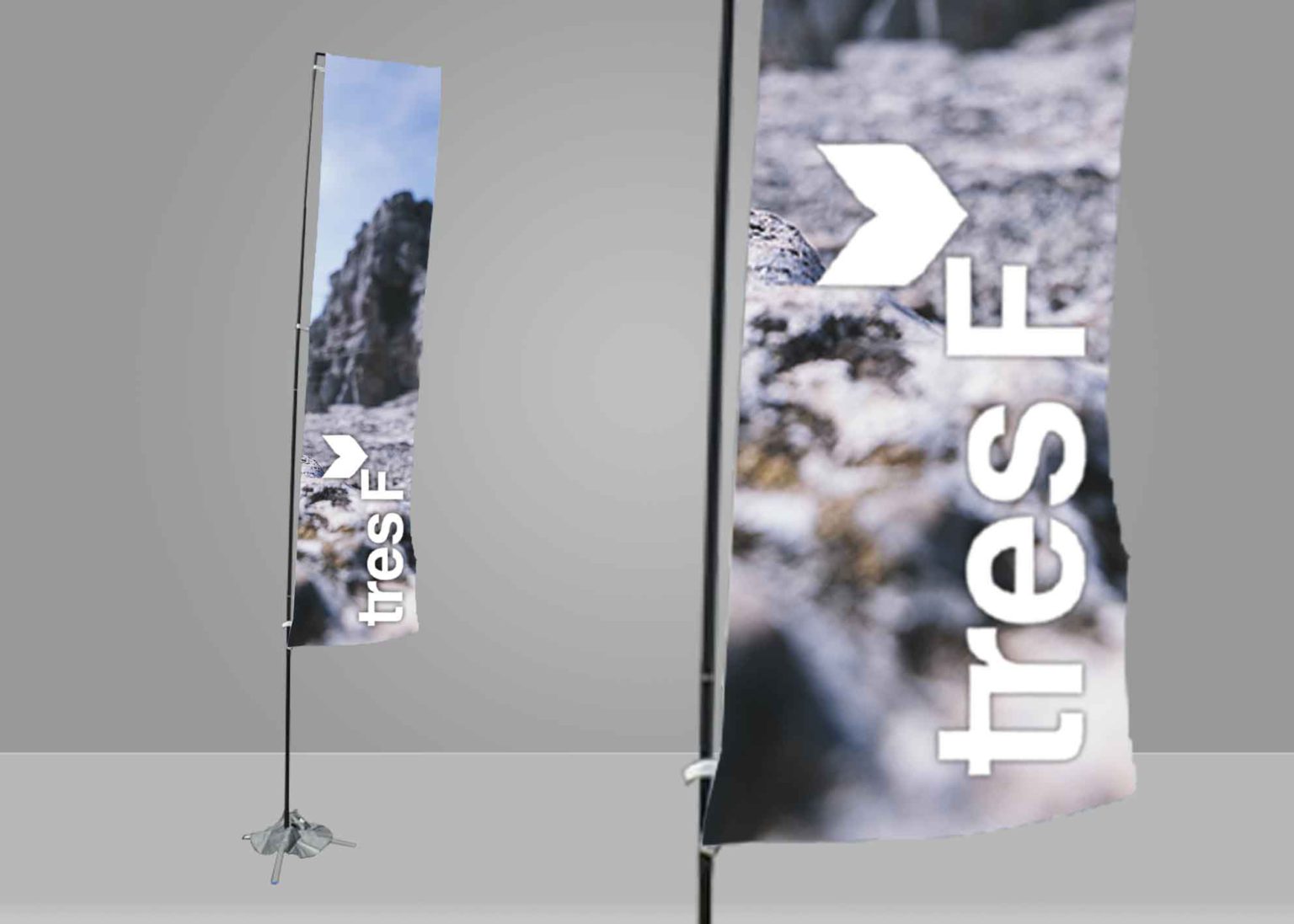 Bandera rectangular barata - tres F Bandera Rectangular